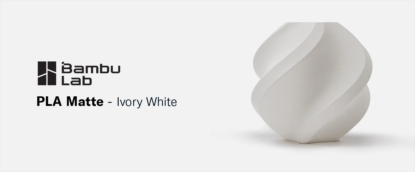 Bambu Lab PLA Matte Ivory White | Brule